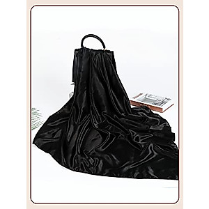 Codream Fashion Satin Square Head Scarf: 35 inch Lightweight Silk Like Neck Scarfs Vintage Hair Sleeping Wrap - Luxury Hair Bandana Designer Neckerchief for Ladies Women