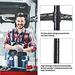 6 Shelf Wire Shelving Unit Heavy Duty Metal Storage Shelves NSF Wire Shelf Organizer Black