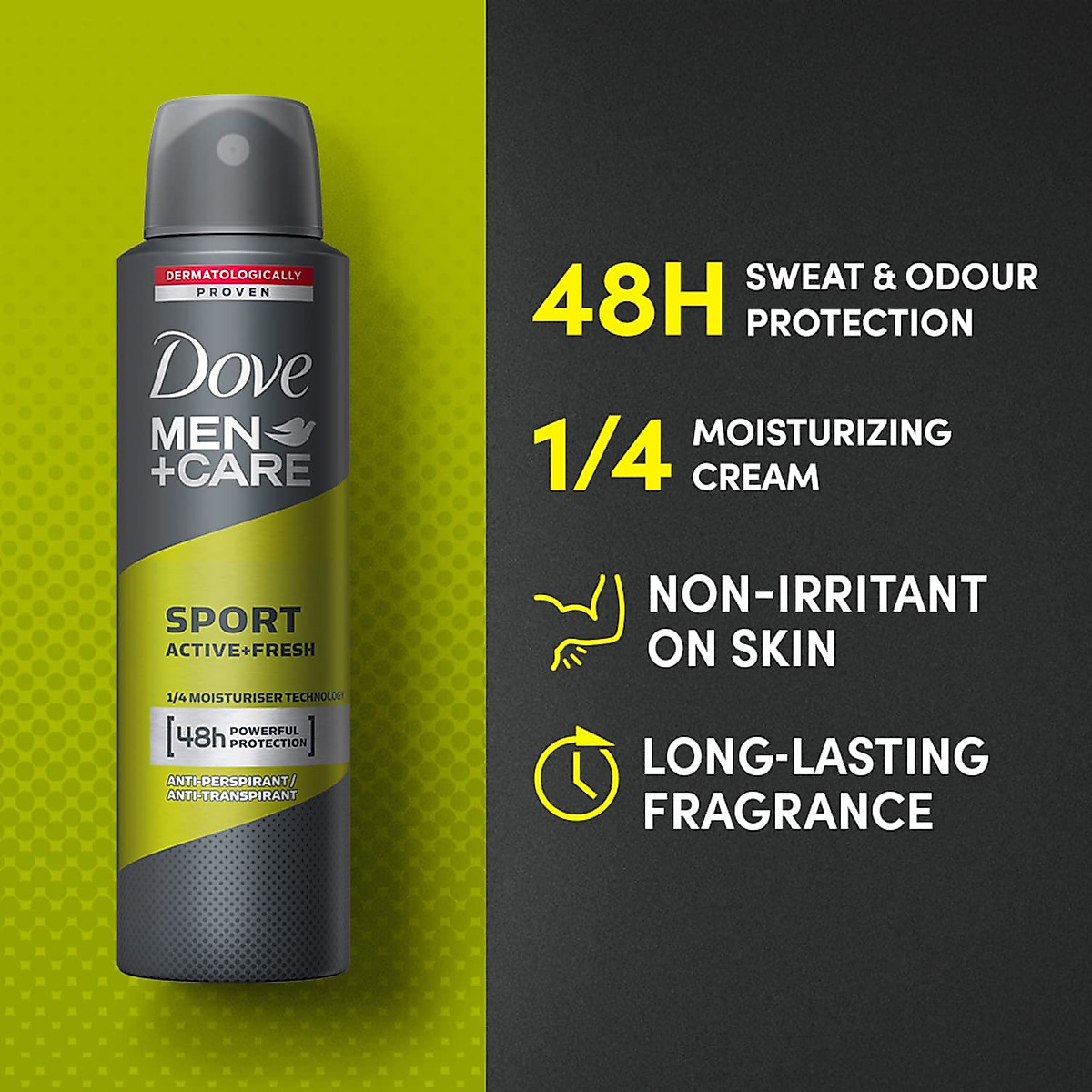 Dove Men Care Anti-Perpirant Deodorant Spray Sport Active Fresh 150Ml - Pack of 6 by Dove