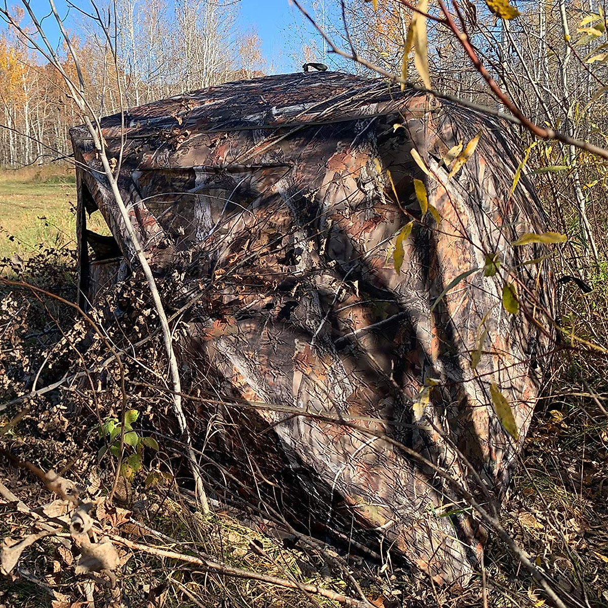 THUNDERBAY Lock Down Pop Up Portable 3-4 Person Hunting Blind 3D Shadow-tech Textured Fabric Ground Blind