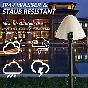 Outdoor Solar Garden Lights, Set of 12 Mini Light Outdoor Waterproof Cute Mushroom Shaped Pathway Landscape Lights for Yard Patio Party Wedding Festival Decoration (Warm White)