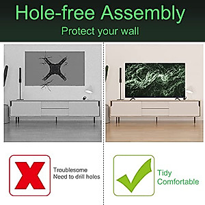 Dinghosen TV Base Stand for Hisense TV Stand, TV Stand Legs for Hisense 32" 43" 50" 55" 58" 65" Roku TV, for 50R6E3 55R6090G 55R6G 55U6GR5 58R6E3 32H4030F3 65R6090G5, TV Stand Base with Screws