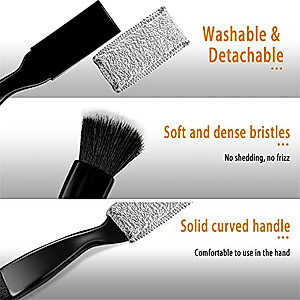Wazzh 2 Packs Multi Function car Detail Brush with Microfiber Towels for Cars, car Detailing Supplies for Women, car Interior Cleaning Supplies fit for Air Vents, Dashboard