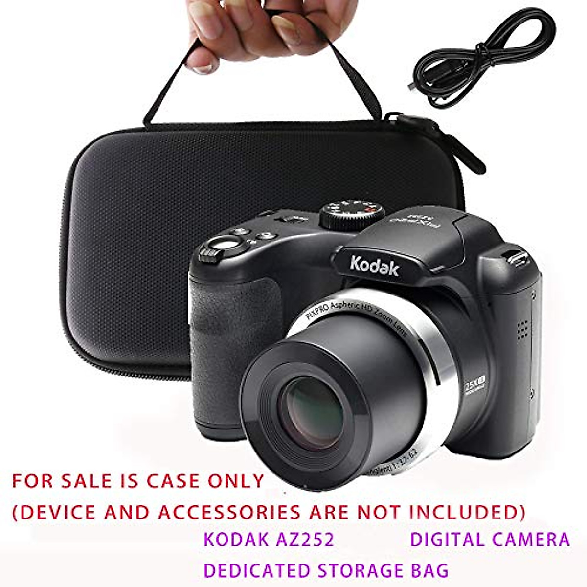 waiyu Hard EVA Carrying Case for Kodak PIXPRO Astro Zoom AZ252 Digital Camera