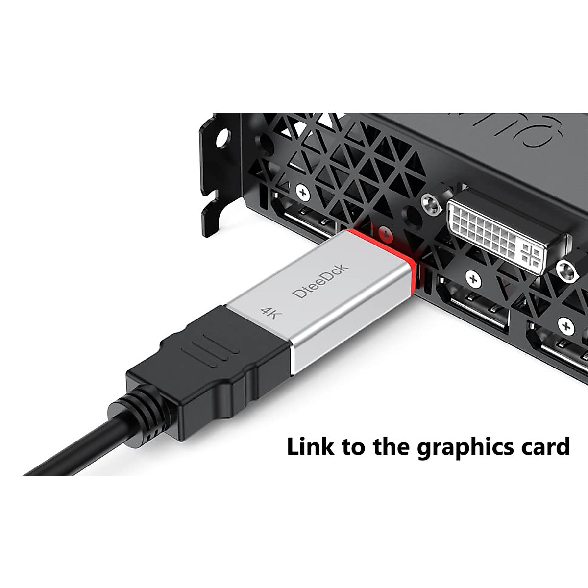 DteeDck Display Port to HDMI Adapter 4K 2 Pack, DisplayPort to HDMI Converter Male to Female, DP to HDMI Adopter [2K 60Hz, 1080p 120Hz] for Monitor Computer Laptop Projector