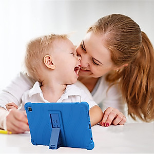 Samsung Galaxy Tab A7 Lite Case 8.7 Inch 2021 (SM-T220/T225/T227),YLDZSH Kids Silicone Case for Samsung Tab A7 Lite Tablet Case with Stand (Dark Blue)