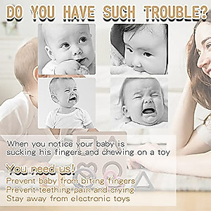 HETOMI Baby Soft Nesting Sorting Stacking Toys Silicone Teething Blocks Shapes Recognition Learning Development Toys for Toddler 3+ Months(Beige)