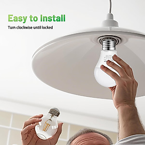 JIANGSILING A19 LED Light Bulb, 75W Equivalent LED Bulb, 11W 5000K Daylight, 1100 Lumens, Non-Dimmable Light Bulbs, CRI 85+, No Flicker E26 Base Bulbs for Home Office, 6-Pack