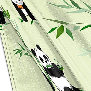 Bamboo Animal Panda Satin Pillow Cases Silk Satin Pillowcase for Hair and Skin Standard Set of 2 Super Soft Silk Pillowcase with Envelope Closure (20x26 in)