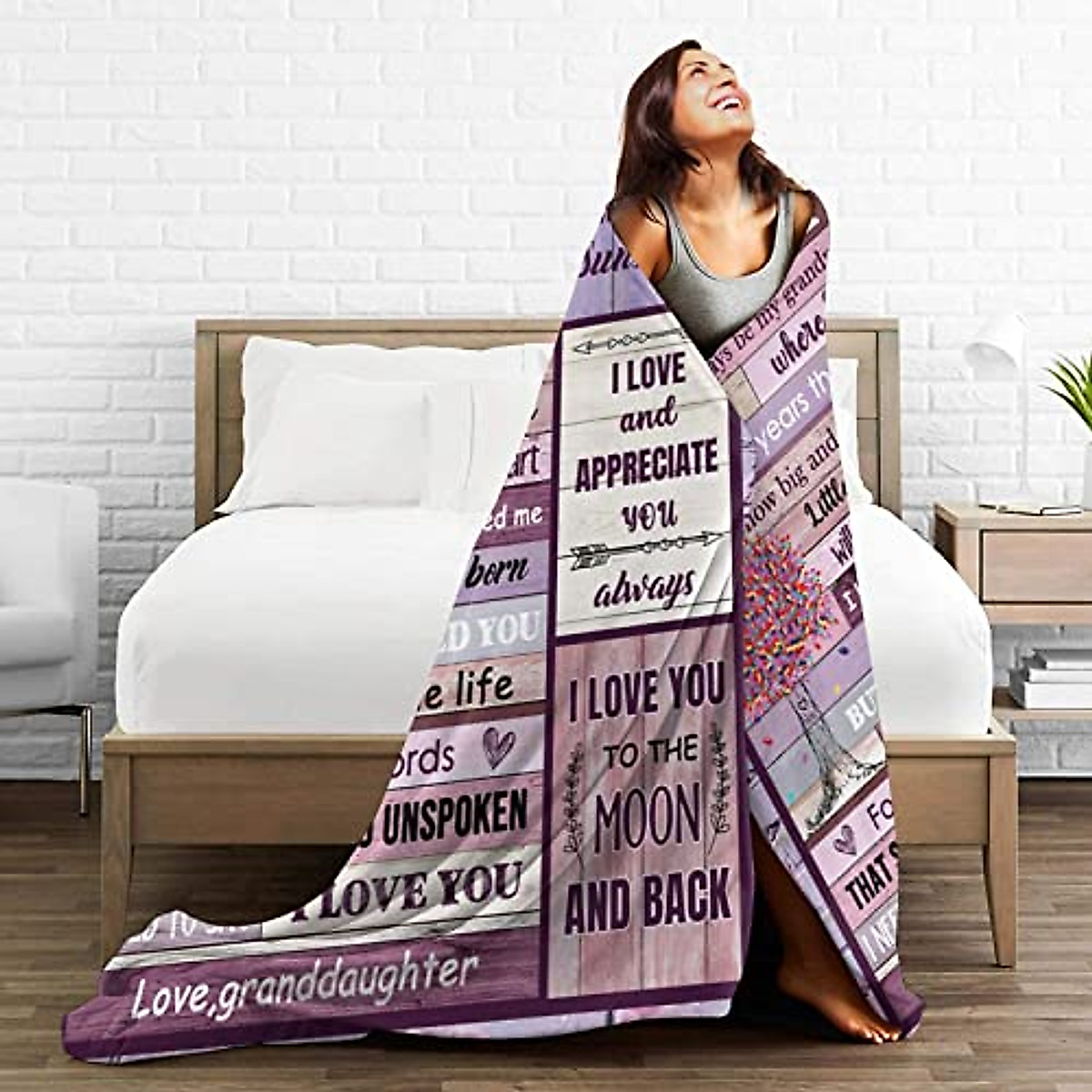 Gifts for Grandma, Grandma Blanket 50''x60'', Grandma Birthday Gifts, Christmas Grandma Gift Ideas for Grandma Soft Cozy Flannel Throw Blanket Grandma Gifts from Grandchildren