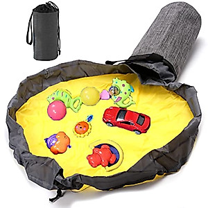 Storage Organizer Basket, Quick storage Collapsible Bin with Rope, for Indoor/Outdoor and Living Room, Nursery, Playroom(S)