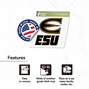 Desert Cactus Emporia State University Sticker Hornets ESU Vinyl Decal Laptop Water Bottle Car Scrapbook (IND 00031)