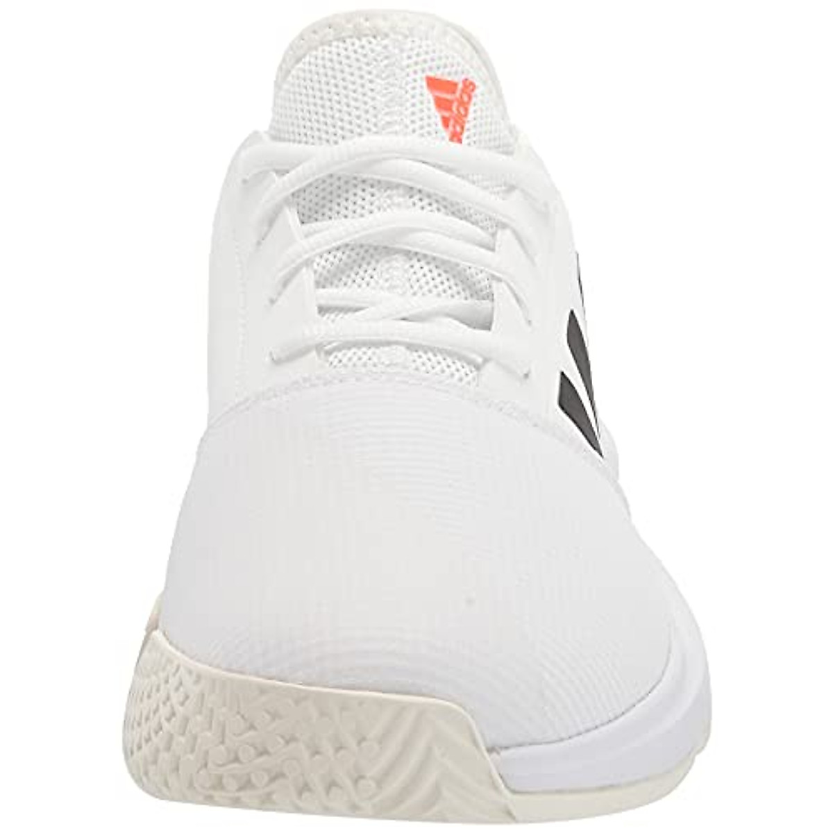 adidas Women's Gamecourt Tennis Shoe, White/Black/Solar Red, 9