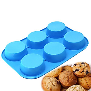 X-Haibei Round Circle Soap Silicone Mold Chocolate Jelly Muffin Cupcake Baking Mould, Basic Soap Making, Dia. 2.75inch,3oz per Cell