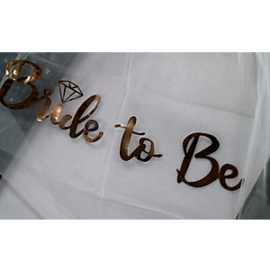 Rose Gold Print Bride To Be Veil Bachelorette Party Supplies Bridal Shower Decoration Accessories Gift Engagement Decoration