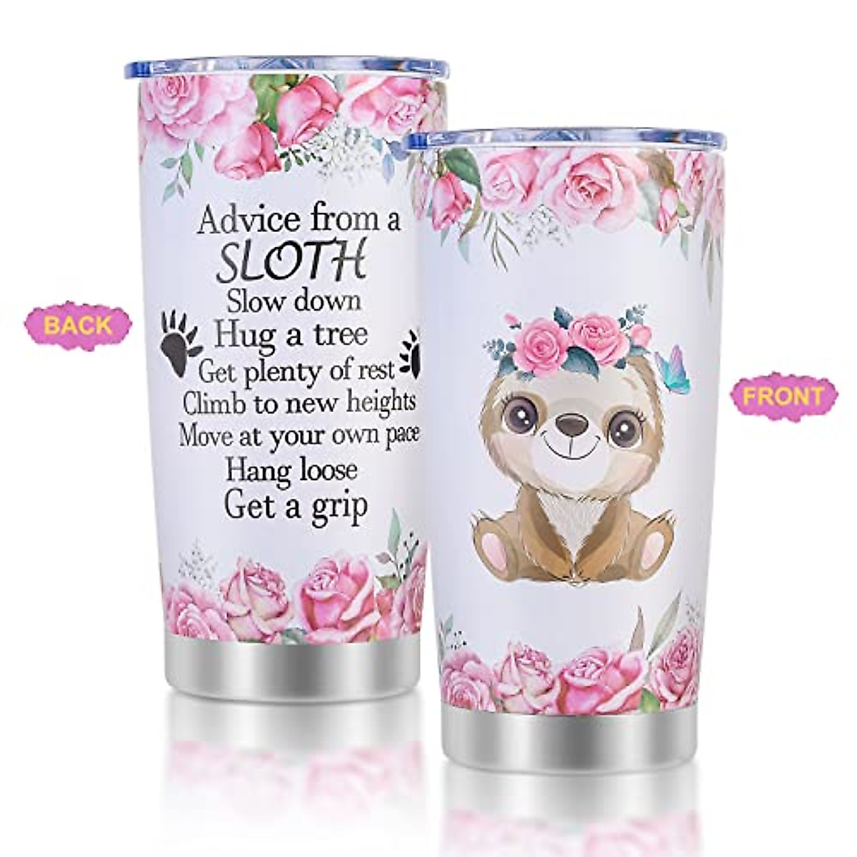 Mothers Day Gifts, Sloth Gifts, Birthday Gifts for Women, Inspirational Gifts for Women, 5 pcs Sloth Gifts Basket for Women Best Friends Female Sister Coworker.