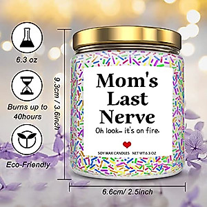 Gifts for Mom Birthday Gifts for Mom Women from Daughter Son Unique Novelty Funny Clove Scented Soy Candle Mom Gifts for Women New Mom Gifts Mothers Day Thanksgiving Presents Moms Last Nerve