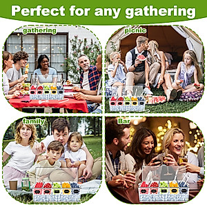 Ice Chilled Condiment Server Caddy, Bar Fruit Caddy with Lid and 5 Removable Compartments, Plastic Storage Food Container Clear Ice Condiment Serving Tray for Party, Toppings Bar Container