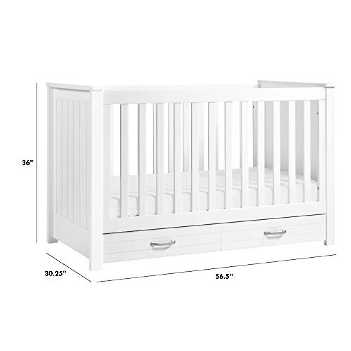 DaVinci Asher 3-in-1 Convertible Crib in White, Greenguard Gold Certified