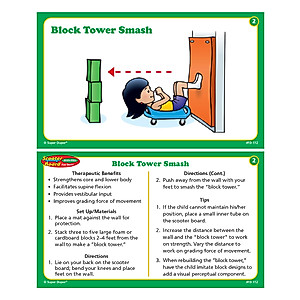 Super Duper Publications | Scooter Board Activities Fun Deck | Occupational Therapy Flash Cards | Educational Learning Materials for Children