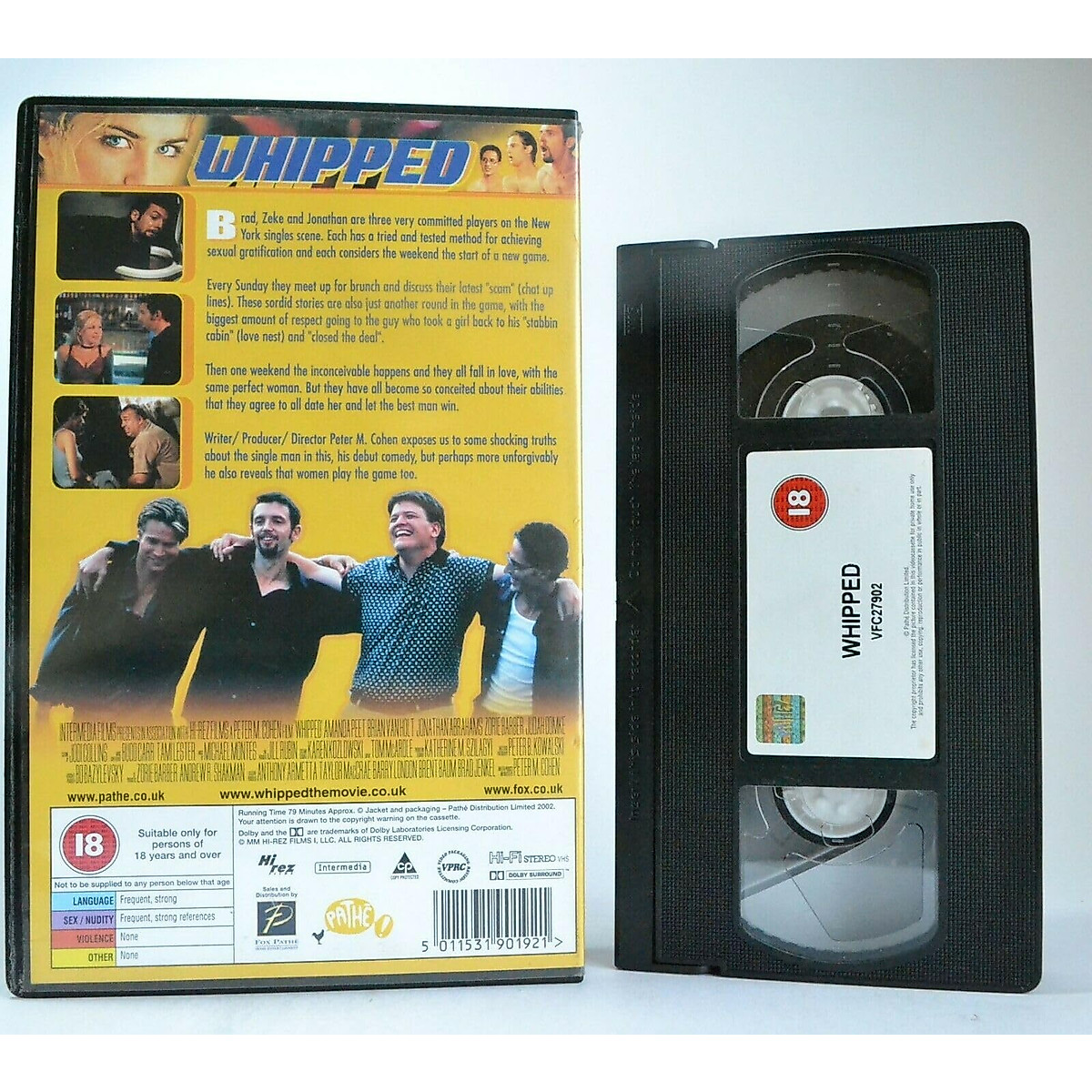 Whipped (2000): Film By P.M.Cohen - Comedy - Large Box - Amanda Peet - Pal VHS