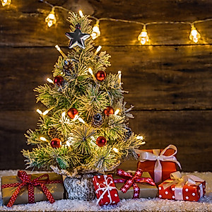 101 Pcs Christmas Tree Ornaments Ball Ornaments Set with Shatterproof Christmas Ball Decoration Santa Claus Star Pandent for Xmas Tree, Reusable Hand-held Gift Package (Red)