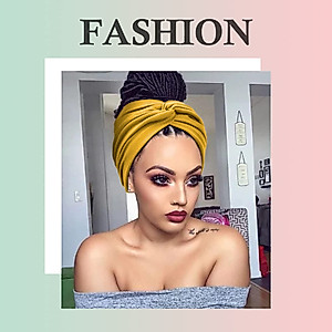 AKTVSHOW 7'' Wide Headbands for Women, Extra Large Turban Workout Headband Fashion Yoga Hair Bands Boho Twisted Thick Hair Accessories, 8Pack