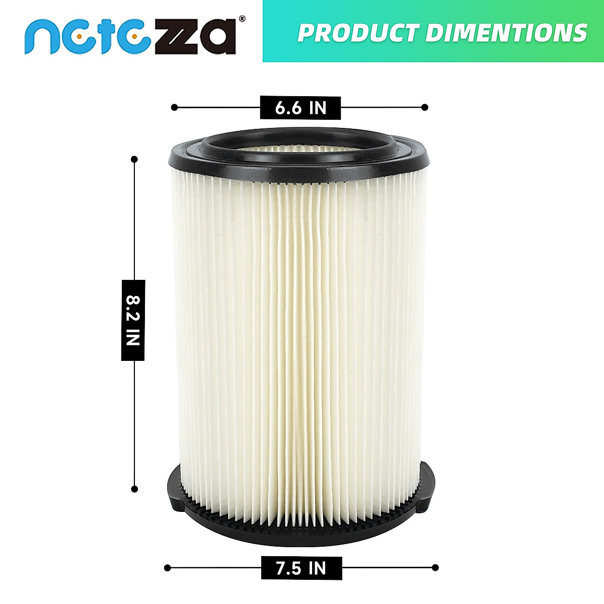 Standard Wet/Dry Vac Filter VF4000 for ridged Vacs 5 Gallons and Larger Vacuum Cleaner, Replacement VF4000 Filter,also fit craftsman 17816,1 Pack