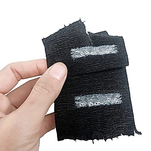 2 PCS Disposable Barber Neck Strips Waterproof Neck Paper Tissue Roll for Salon Haircutting Styling Coloring Black