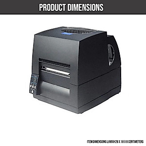 Citizen America CL-S621-GRY CL-S621 Series Thermal Transfer/Direct Thermal Barcode and Label Printer with USB/Serial Connection, 4" Maximum Print Width, 203 DPI Resolution, Gray