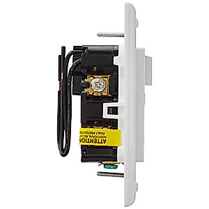 Leviton AFSW1-W SmartlockPro Outlet Branch Circuit (OBC) Combination Arc-Fault Circuit Interrupter with Switch, Wallplate Included, 15-Amp, 120-volt, White