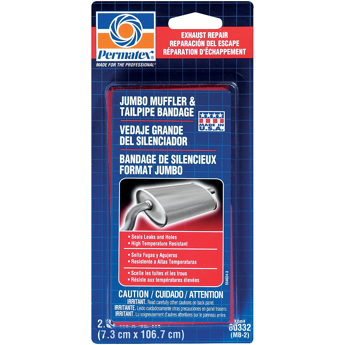 Permatex 80332 Muffler & Tailpipe Bandage, 120 sq inches