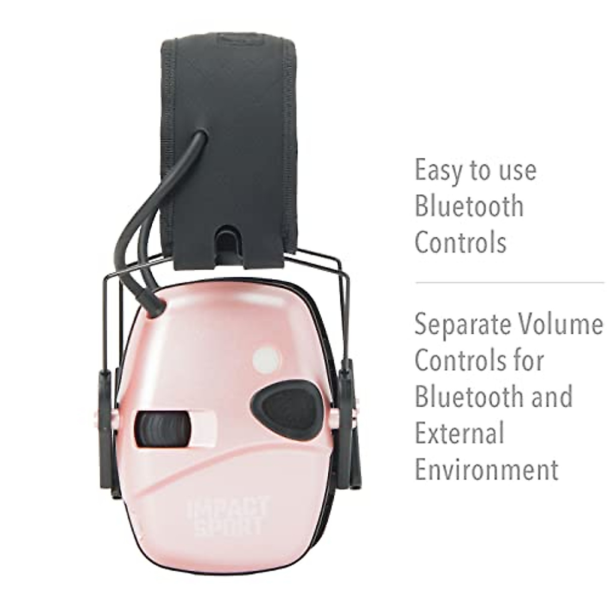 HOWARD LEIGHT Honeywell Ademco Howard Leight Impact Sport Bluetooth Metallic Rose Gold, Youth/Adult Small (R-02544)