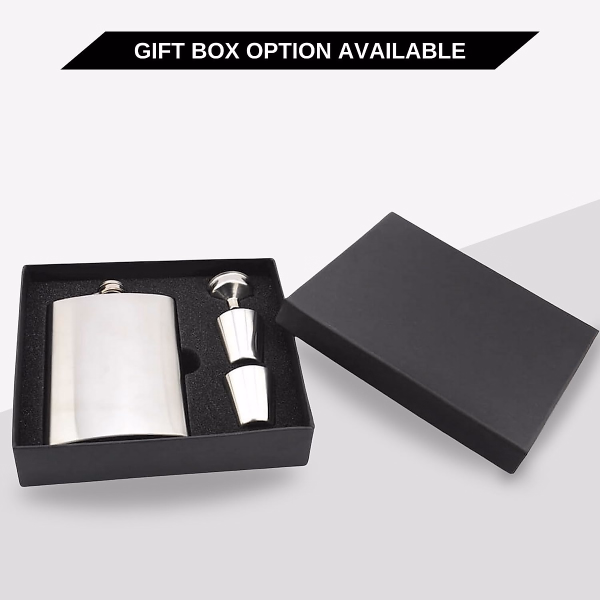 Top Shelf Stainless Steel Wedding Hip Flask 6Oz | Custom Engraving Personalized Name Bachelorette Party Favors Flask | Leak Proof Screw-On Cap | Groomsmen Gifts