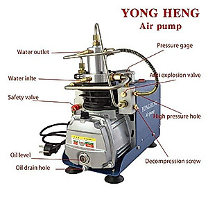 Yong Heng High Pressure Air Compressor Pump, 30Mpa 110V Electric Air Pump PCP Air Compressor for Airgun Scuba Rifle