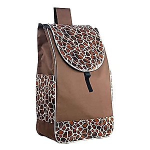 Trolley Replacement Bag - 31L Trolley Bags for Shopping Cart, Bags for Shopping Cart,Shopping Cart Replacement Bag Portable Waterproof Oxford Cloth, Trolly Bag Shopping L30X W19 X H55cm (Color : Brow