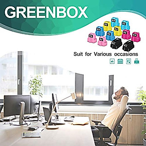GREENBOX Compatible Ink Cartridges Replacement for HP 02 for HP Photosmart D7155 D7160 D7245 D7255 Black Cyan Magenta Yellow Light Cyan Light Magenta