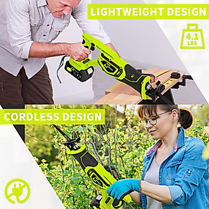 COPDUZI Cordless Reciprocating Saw,Brushless Cordless Saws With 21V 4.0Ah Battery Powered Electric, 0-3500SPM Variable Speed,12 Saw Blades Kit for Wood/Metal/PVC Cutting Included