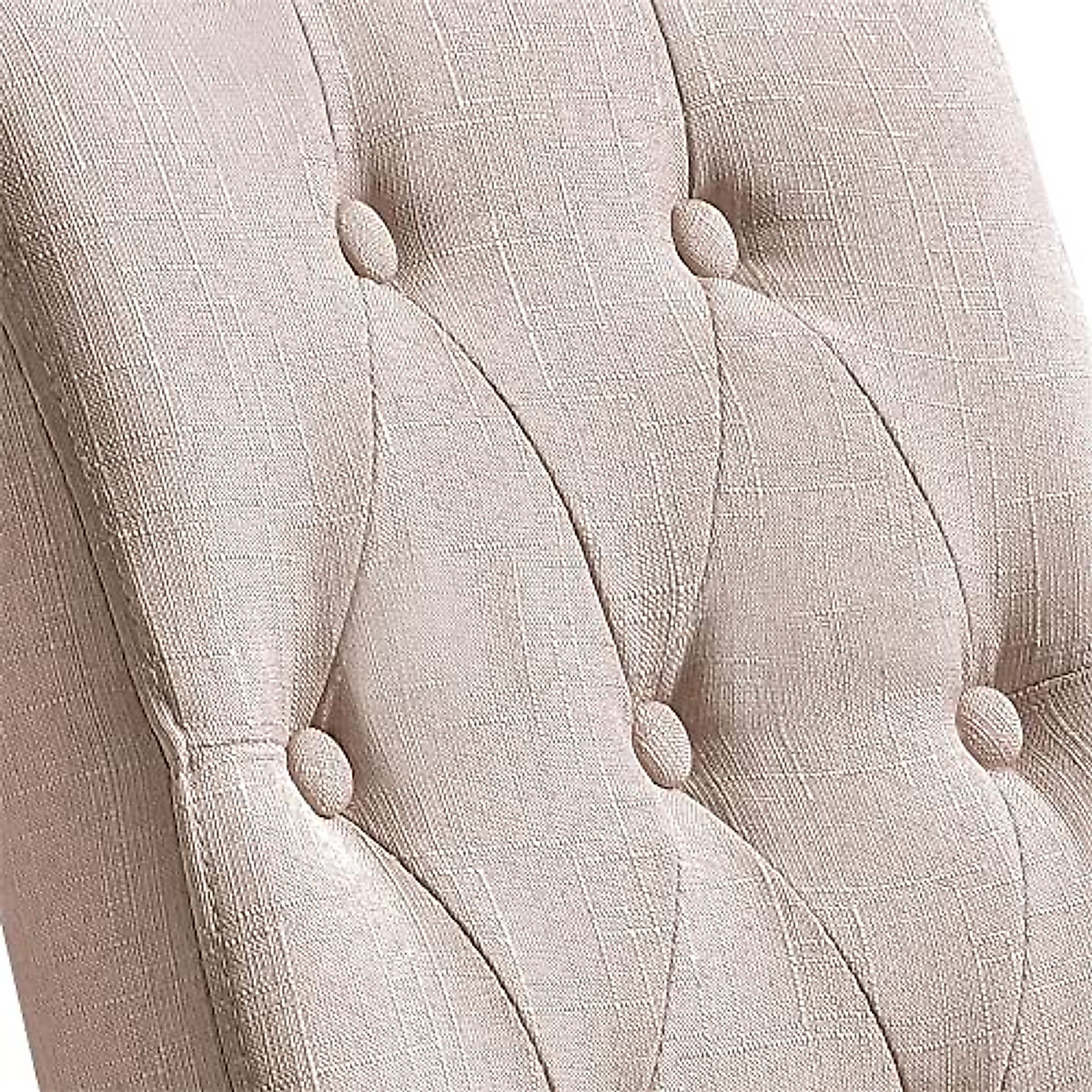 Zaboro Dining Chair Set of 2, Aristocratic Style, Noble and Elegant Solid Wood Tufted Dining Chair Dining Room Chair,Beige