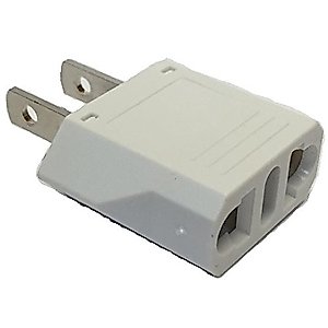 Ckitze Flat White Europe/Asia to USA & Canada Travel Power Plug Adapter