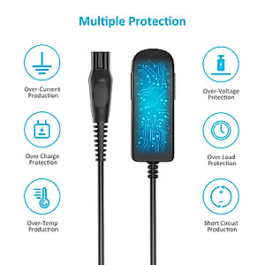 HQ8505 Norelco Charger for Philips Norelco 7000 5000 3000 Series MG3750 MG5750 MG7750 S1560 Electric Shaver Razor Aquatec Arcitec Multigroom Beard Trimmer AC Adapter Power Supply Cord 15V 0.36A