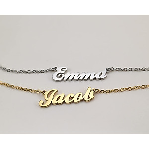 GR859C Custom Name Pendant 18K Stainless Steel Silver Women Men Birthday Gift Name for David