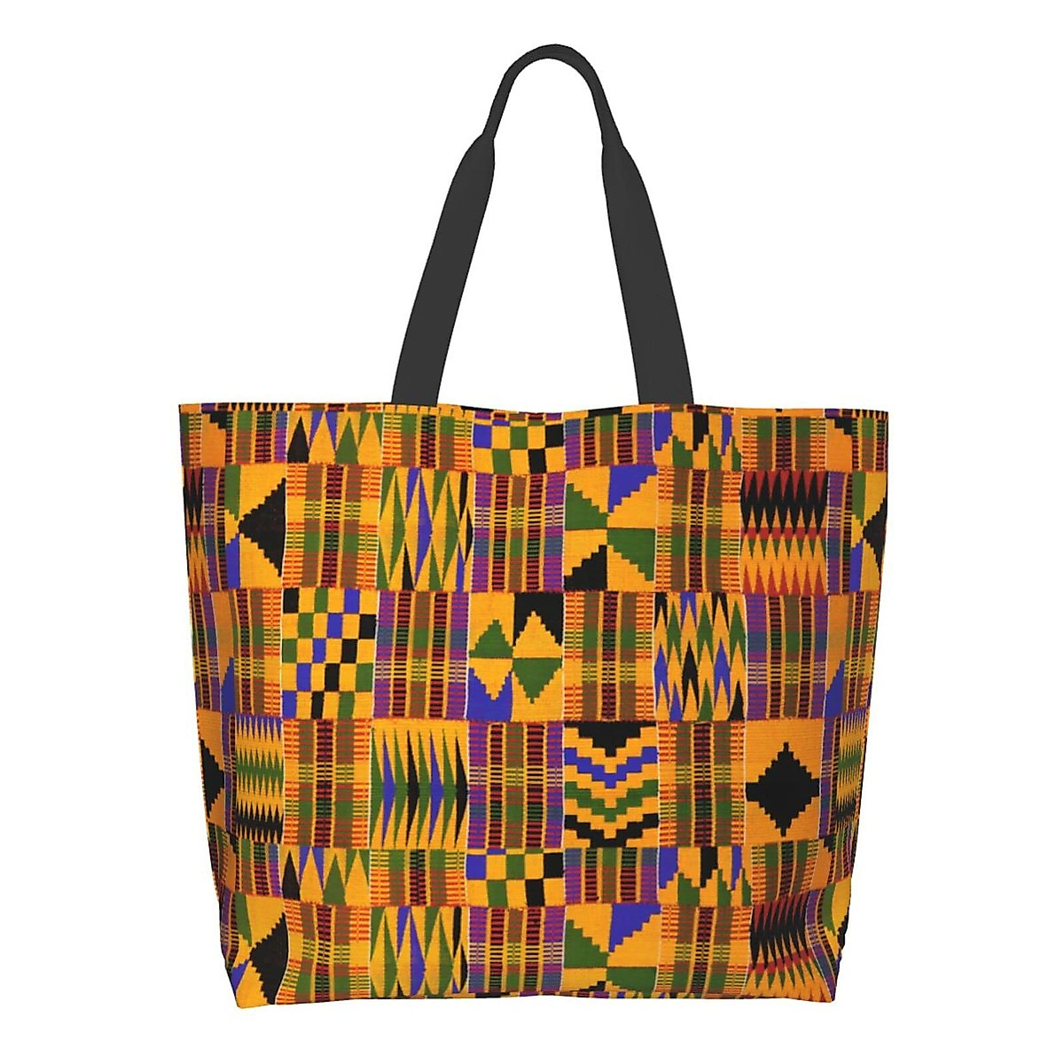 Gelxicu African Ethnic Shoulder Tote Bags Tribe Casual Bag African Shoulder Handbags Shopping Handbag Grocery Bags