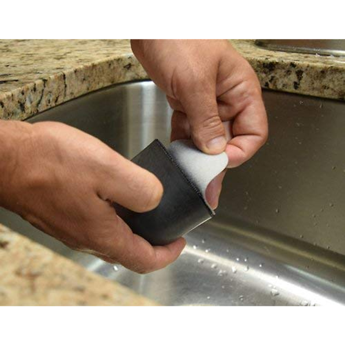 Scratch Pro Kit for Polishing and Repairing Stainless Steel Sinks, with Diamond Buffing Compounds, Reduce The Appearance of Ugly Scratches and Polish Sink for Factory Fresh Look in No Time