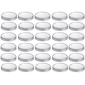 30 Pcs Regular Mouth Mason Jar Lids ，Leak Proof Secure Mason Storage Solid Caps，Metal Mason Canning Lids Decorative Mason Jar Caps for Food Storage.