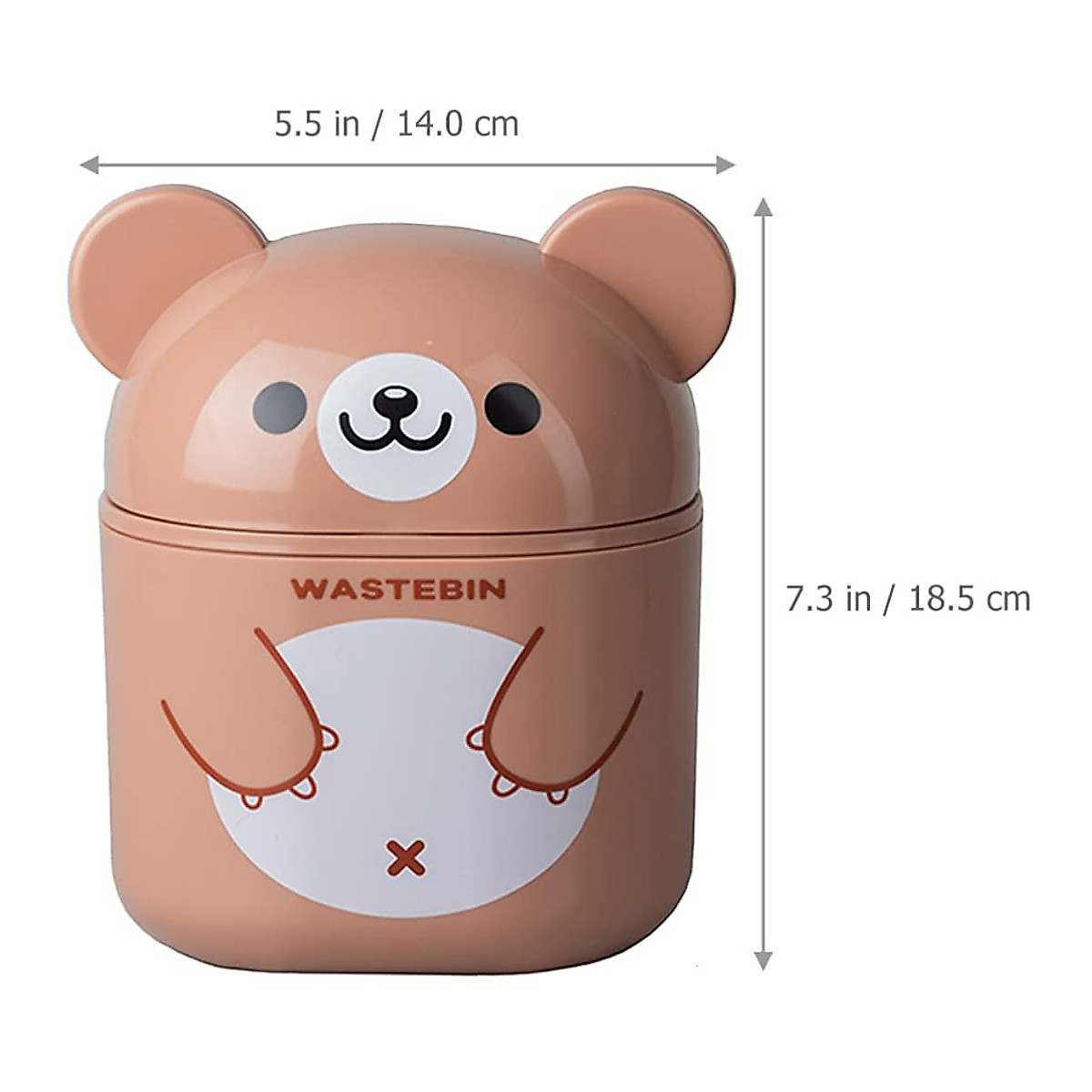 Zerodeko Desktop Trash Can Dorm Trash Can Office Trash Cans for Near Desk Mini Desk Trash Can Plastic Trash Can with Lid Tabletop Trash Can Desk Trash Can Mini Kawaii Trash Can Waste Basket