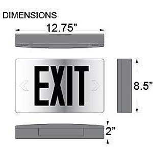Aluminum Exit Sign with Green Letters