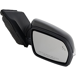 Kool Vue Passenger Side Power Heated Mirror for Ford Edge 2015-2023 With Signal Light, Blind Spot Light, Memory & Puddle Lamp Paintable Built From January 18 2017 & From May 3 2018