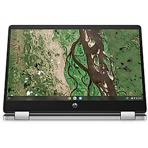 HP Chromebook x360 14b-cb0003ca 14-inch FHD 2-in-1 Touchscreen Laptop Notebook Intel Pentium Silver N6000 8 GB RAM; 128GB eMMC Computer PC Wifi Bluetooth USB C Port Google Chrome OS, Silver (Renewed)
