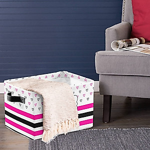 ZAACUSTOM Personalized Storage Bins with Name for Organizing Babys Boys and Girls Toys, Custom Kids Storage Basket Boxes Cubes Organizer with Handles for Shelf Closet Nursery, 1 Pack